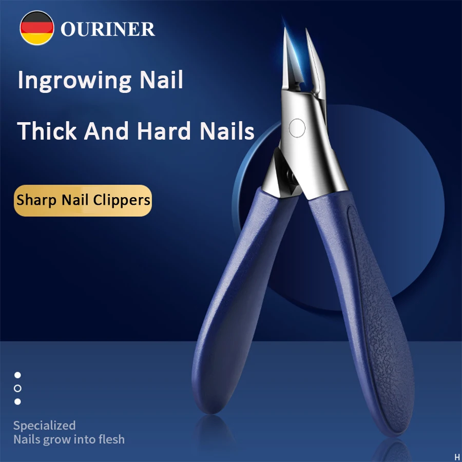 Angled Nail Clippers Ingrown Toenail Clipper for Thick Nails Slant ...