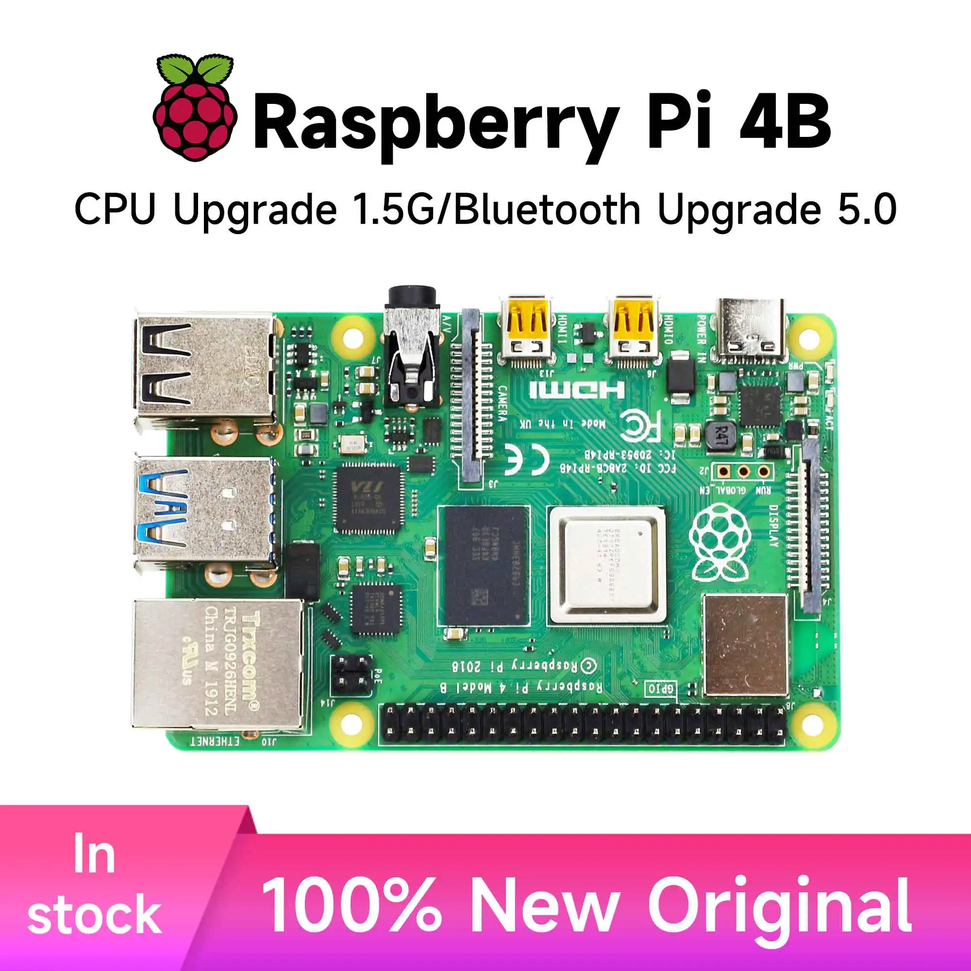 Raspberry-Pi-4-Modelo-B-Development-Board-Kit-Oficial-Original-RAM-Core ...