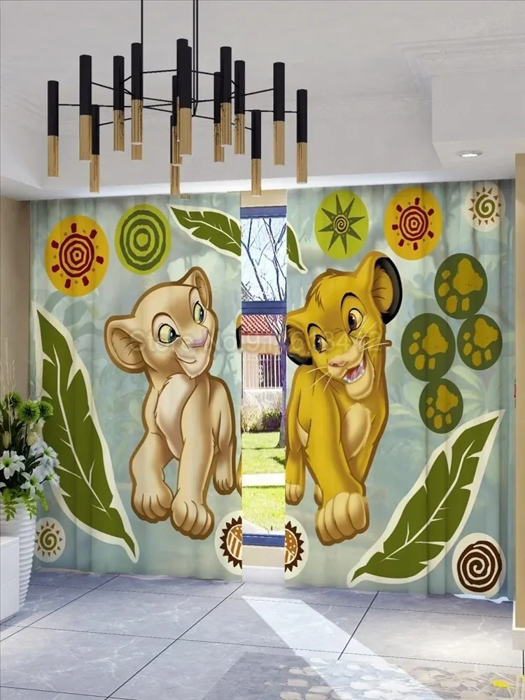 Simba-Lion-King-3D-Blackout-Window-Curtains-for-Living-Room-Window ...