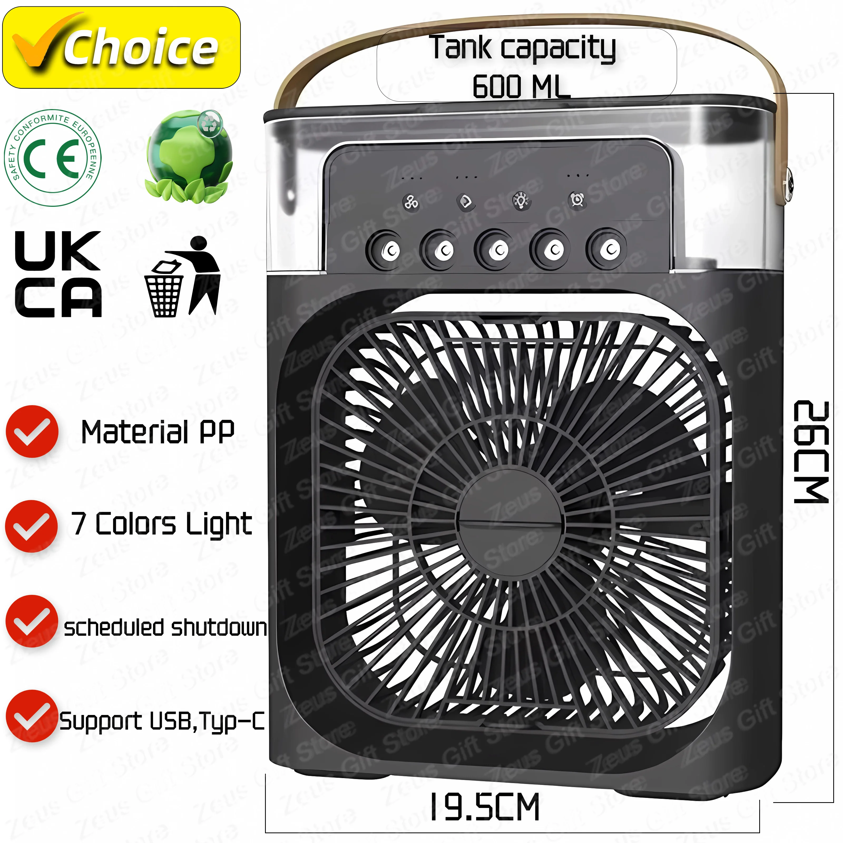 2024-New-Portable-Fan-Air-Conditioners-USB-Electric-Fan-LED-Night-Light ...