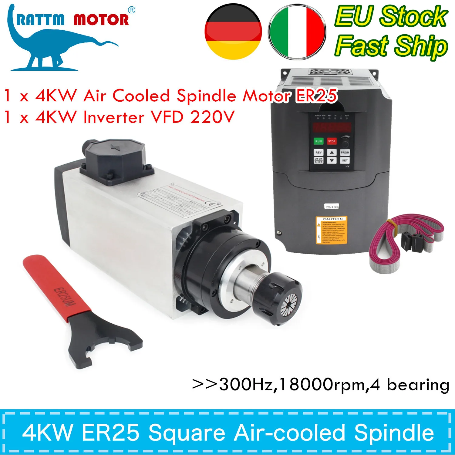 EU-Stock-Square-Air-Cooled-Spindle-Motor-220V-4KW-ER25-Collets-4 ...