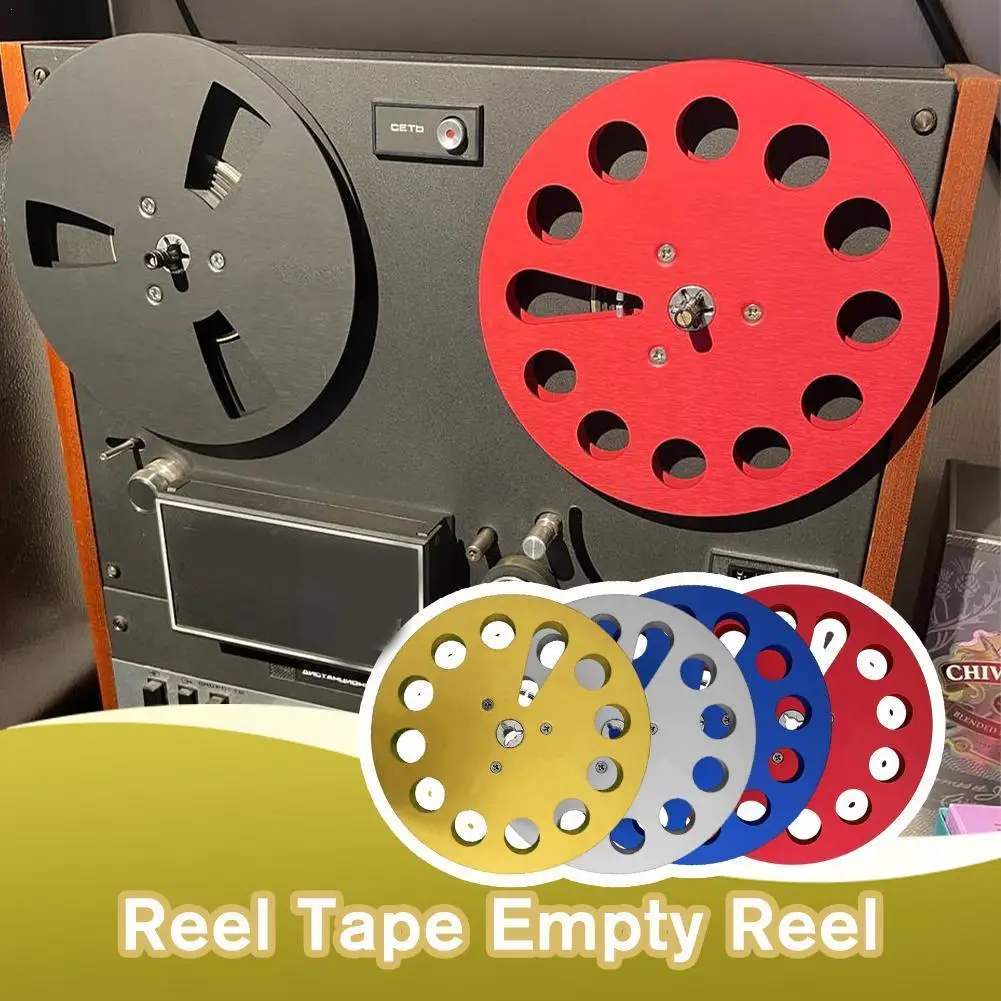 7 Inch Open Reel Aluminum Reel Tape Empty Reel Gold Opening Red Plate ...