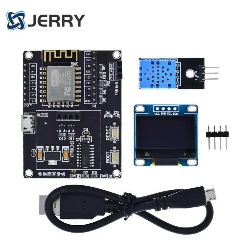 ESP8266 기상 관측소 DIY 키트 IOT 스타터 키트, Arduino 0.96 OLED 디스플레이 D1 미니 무선 WIFI ...