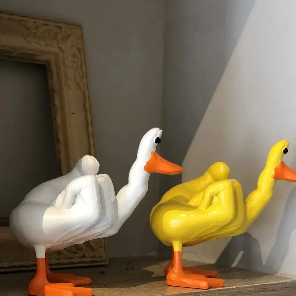 Pato-creativo-divertido-de-dedo-medio-artesan-a-de-decoraci-n-de ...