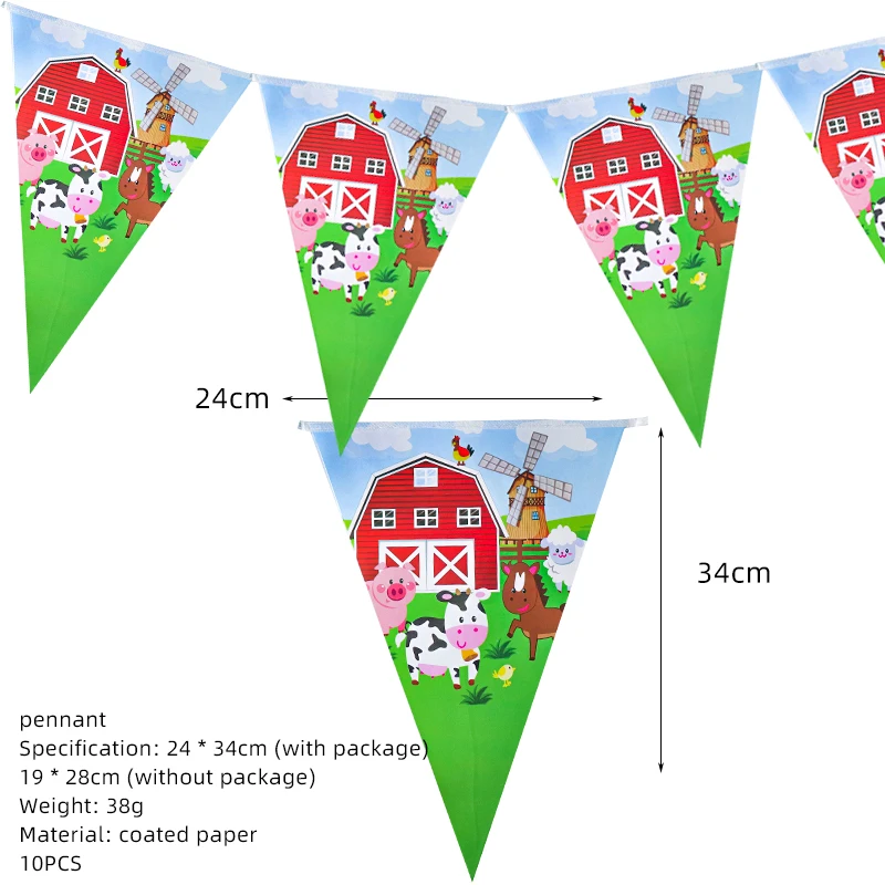 Farm-Party-Supplies-Animals-Pig-Cow-Sheep-Theme-Birthday-Party ...