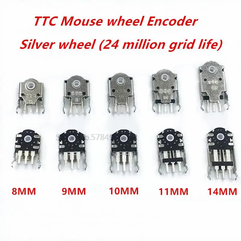 10PCS-New-TTC-wheel-encoder-White-core-24-million-grid-life-8mm-9mm ...