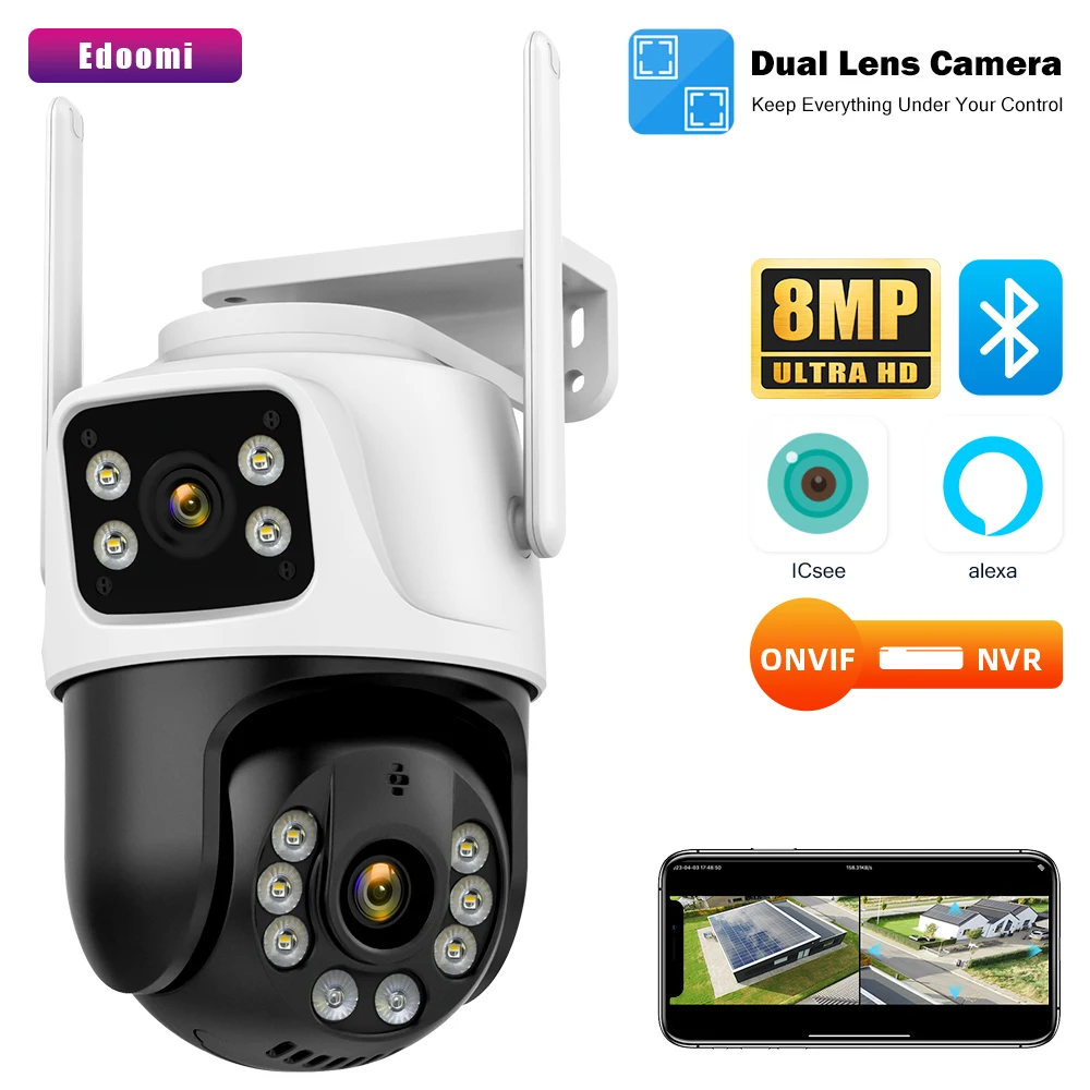 ICSEE Video Surveillance 2K 4MP Dual Lens 360º Wifi Camera IP66 ...
