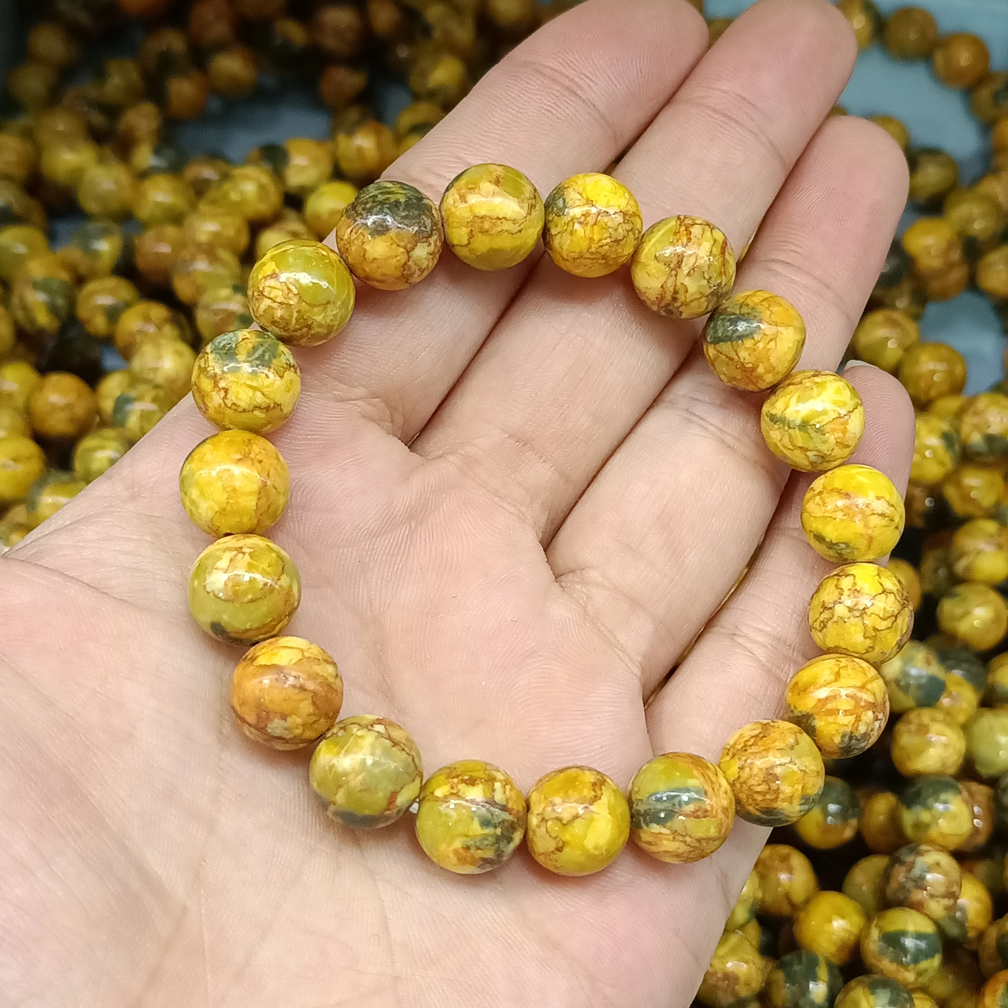 Natural Stones Bumblebee Jasper Beads | Bumblebee Jasper Bracelet ...