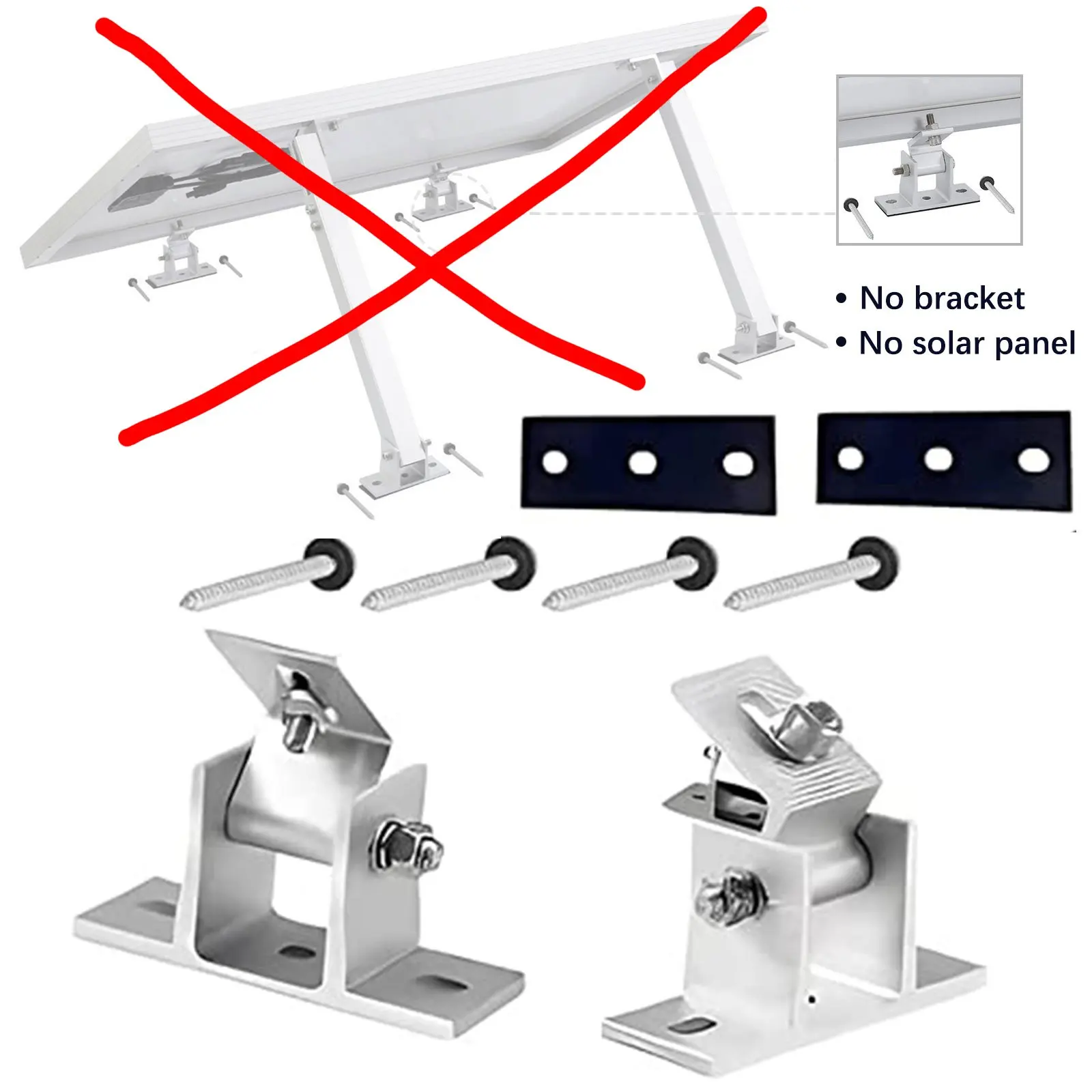 Supporting feet solar panel aluminum alloy brack From 15 To 30 Degrees ...