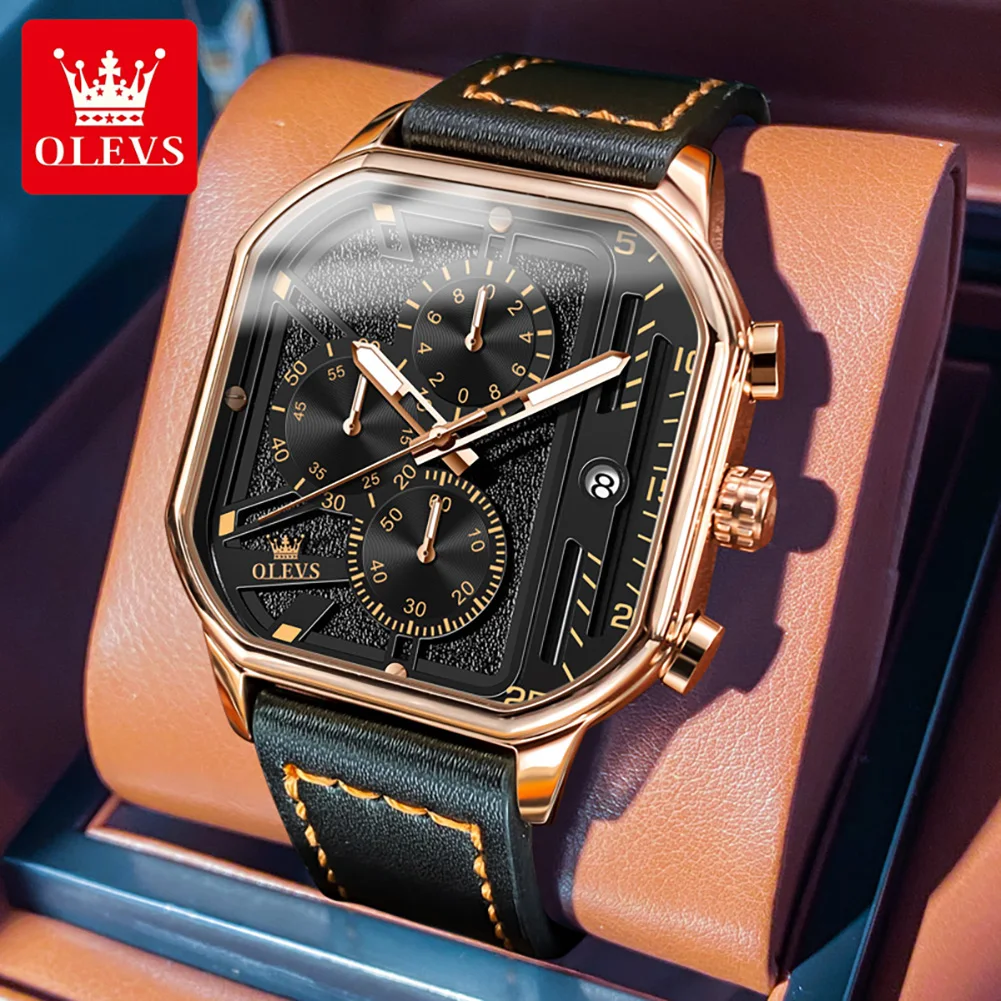 OLEVS-New-Quartz-Watch-for-Men-Chronograph-Clock-Waterproof-Luminous ...