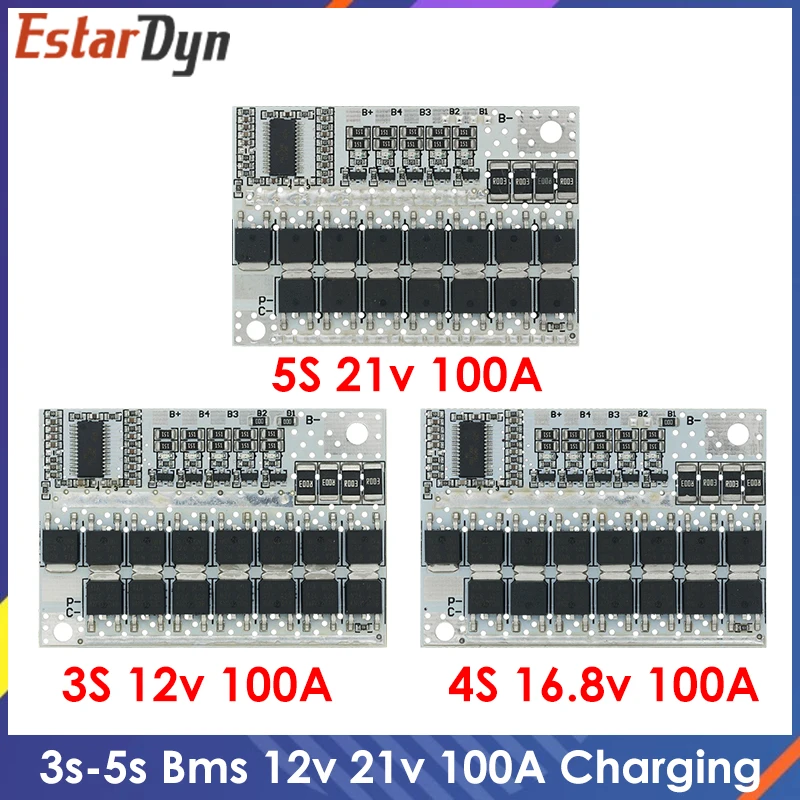 リチウムイオン電池保護回路基板,bms 3s/4s/5s 12v 16.8v 21v 3.7v 100a,3元lmoリチウム電池,リチウムポリマー天びん充電器| | - AliExpress