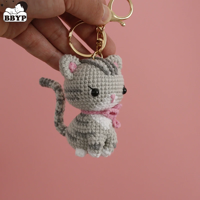 Knitted-Carrot-Rabbit-Cute-Keychains-For-Gifts-Creative-Knitting-Cat ...