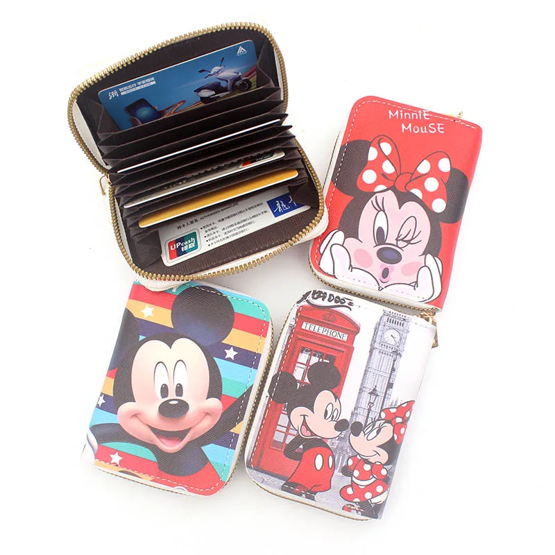 Disney-Mickey-Mouse-Minnie-Girls-Organ-Card-Bag-PU-Wallet-Cute-Business ...