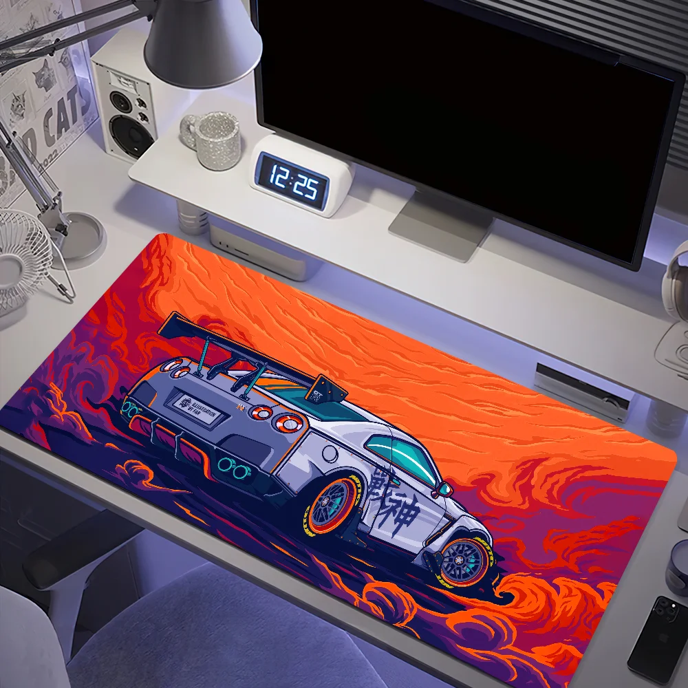 New Sports Car G-G-GTR Mouse Pad Desk Mat Large Non-slip Anti-fray ...