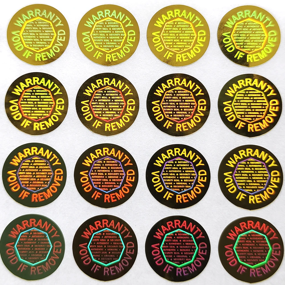 10000pcs-9mm-Gold-Color-Hologram-Label-Screw-Hole-Sticker-Security-Seal ...