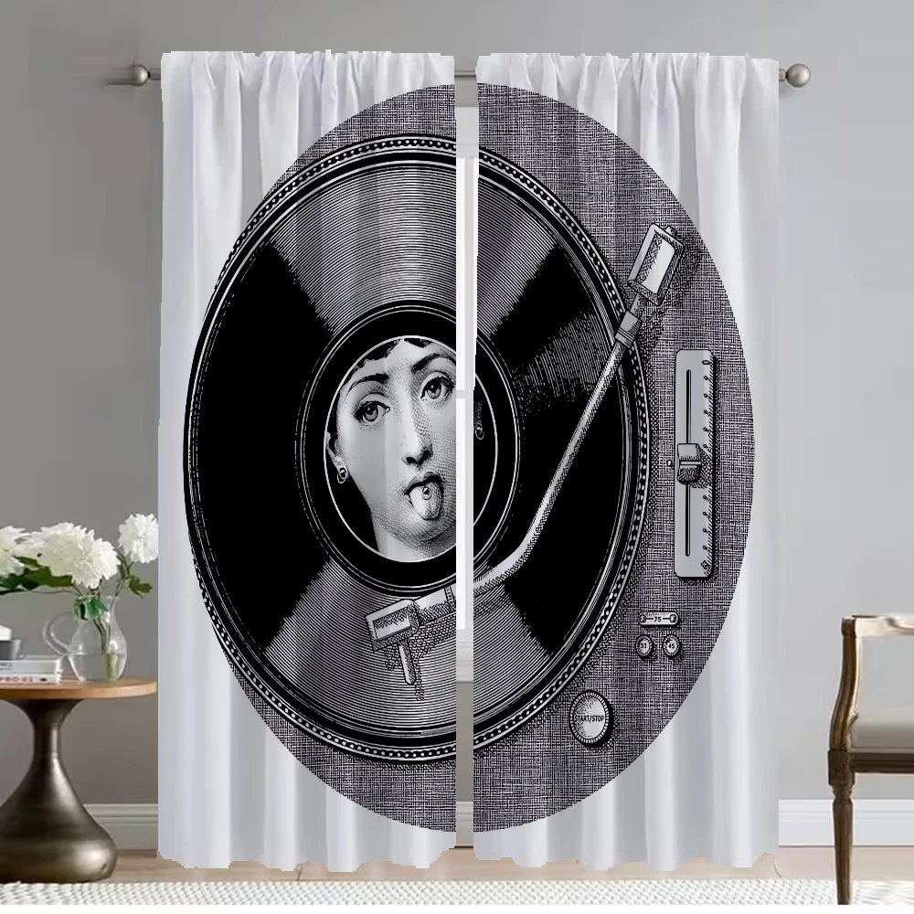 Shades-Fornasetti-Blackout-Curtains-2-Pieces-Home-Interior-Curtains-for ...