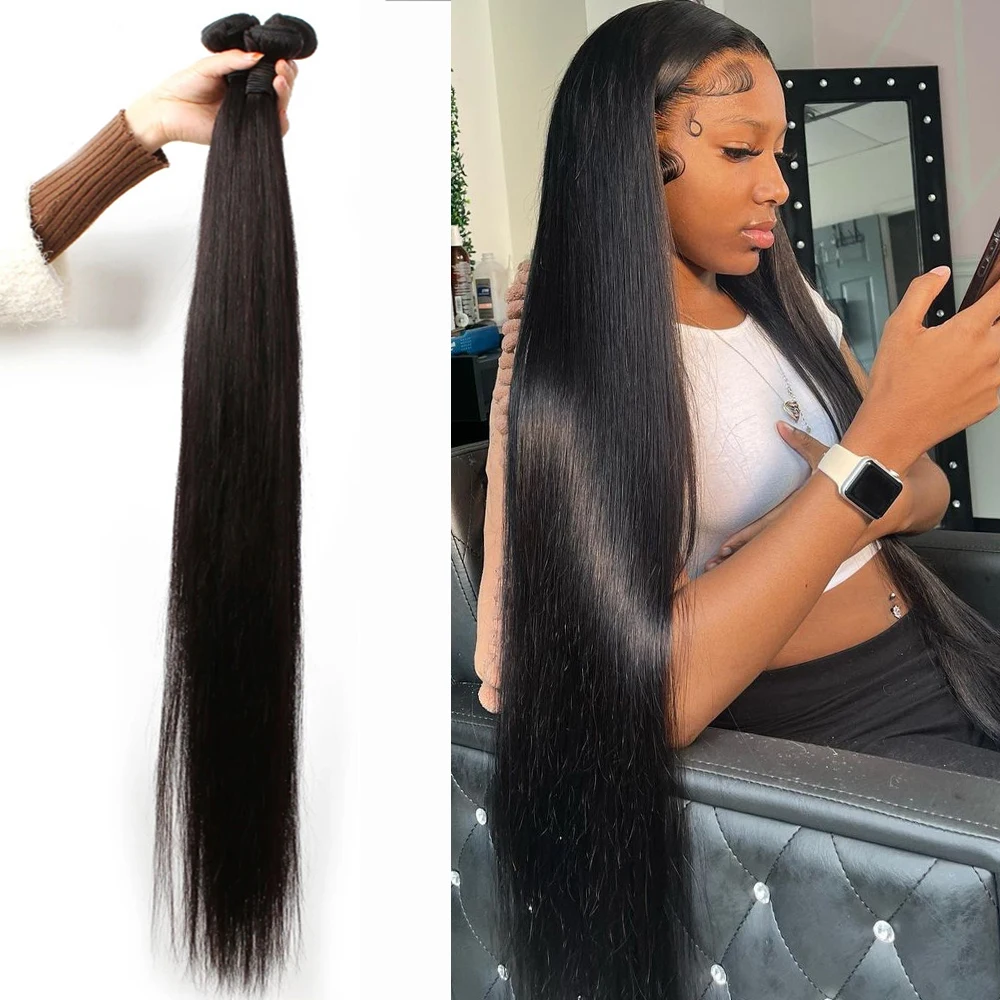 Straight-Human-Hair-Bundles-30-38-40-Inch-Brazilian-Hair-Weave-Bundles ...