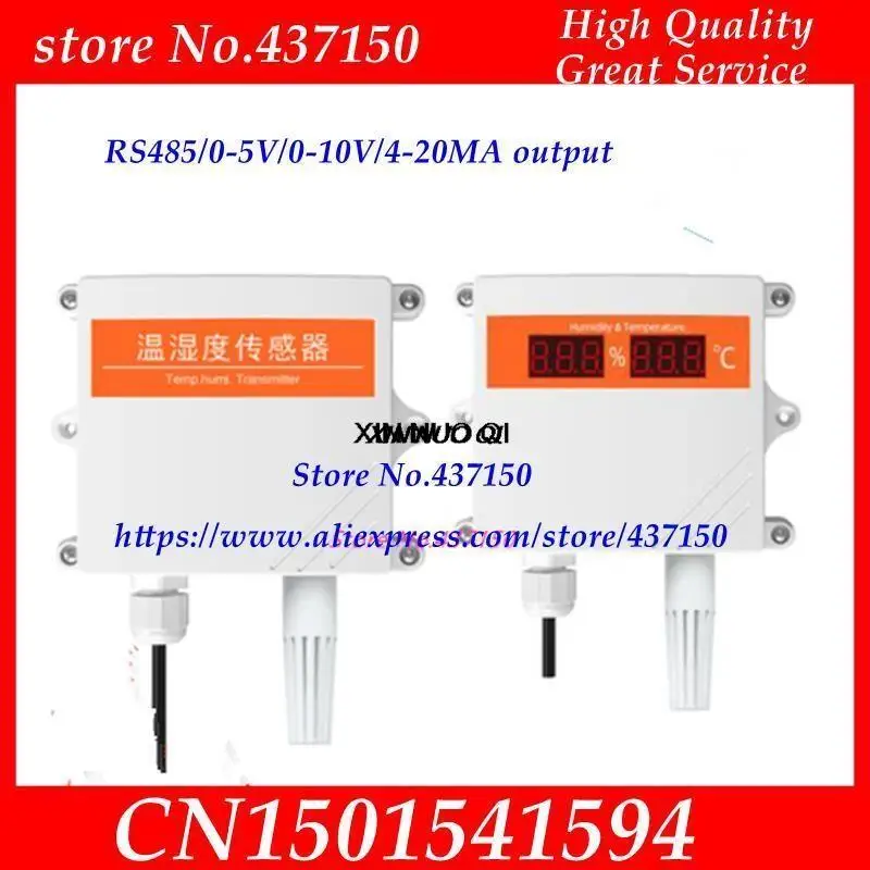 RS485-Temperature-and-humidity-sensor-transmitter-0-5V-0-10V-4-20mA ...