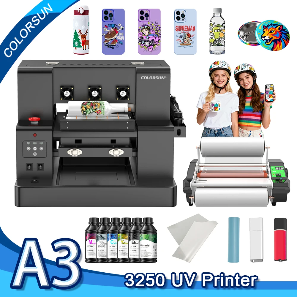Colorsun A3/A4 UV Printers L805 Impresora UV DTF Sticker Printing ...