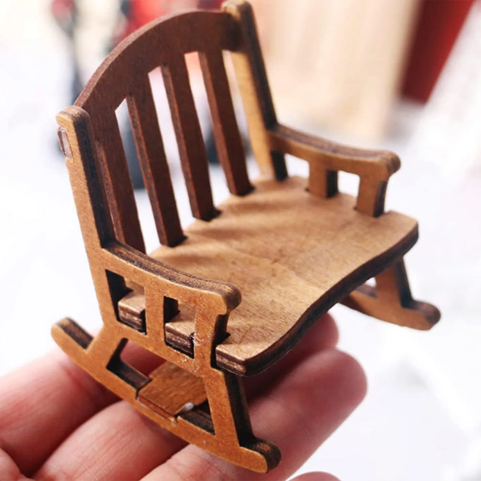 Christmas Doll House Chair Ornament Vintage Miniature Model Chairs for ...