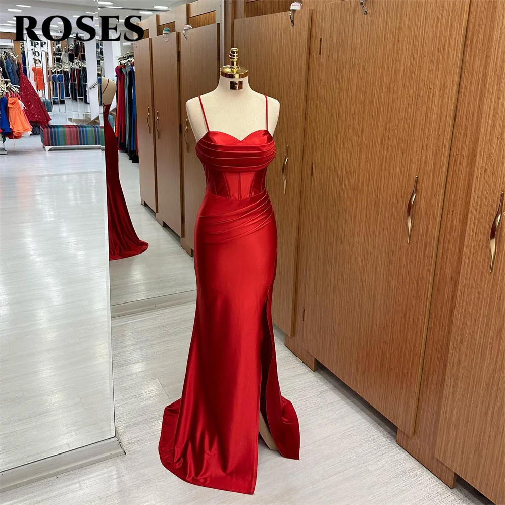 ROSES-Spaghetti-Strap-Charming-Prom-Dress-Gown-Mermaid-Sexy-Formal-Gown ...
