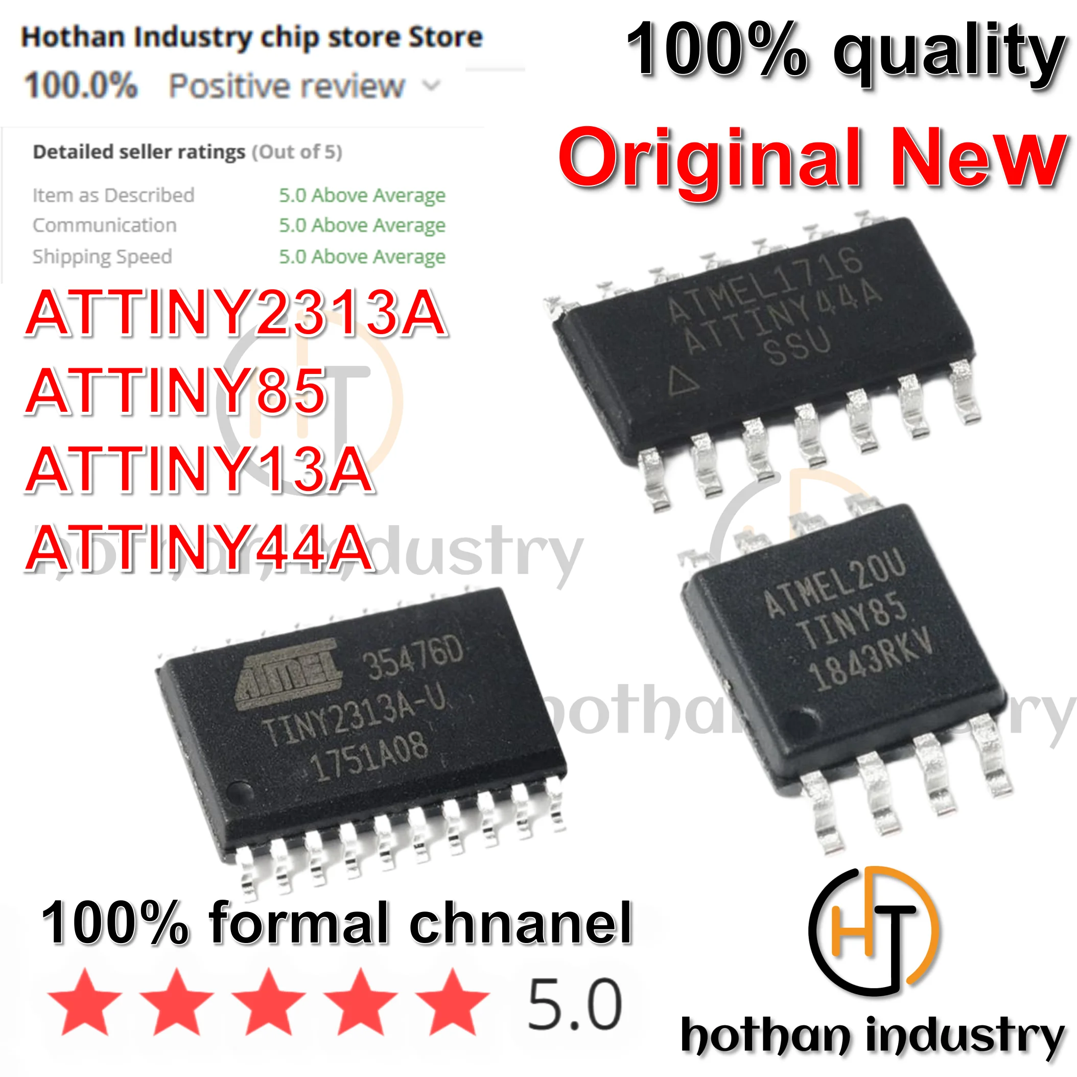 【5PCS】hothan 2023+ 100% Imported New Original ATTINY2313A ATTINY85 ATTINY13A ATTINY44A ATTINY ...