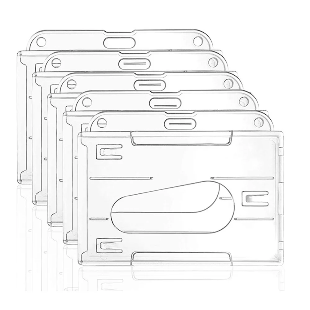 1pc-Transparent-Hard-Plastic-Card-Holder-Double-Sided-Thumb-Push-Card ...