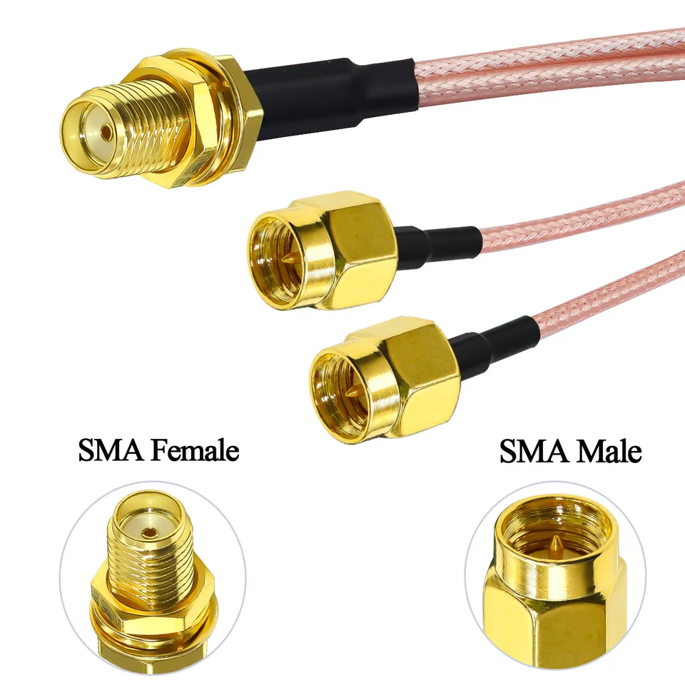 SMA Male Naar SMA Male SMA Plug To SMA Plug Coaxial Adapter RF Adapter ...