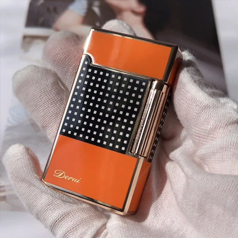 New Derui Windproof Gas Inflated Lighter Jet PING Bright Sound Pipe ...
