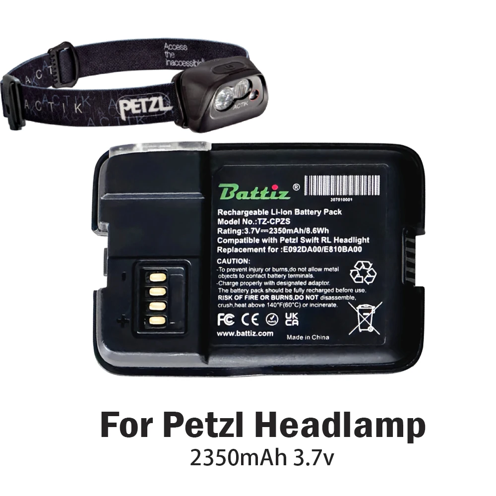 Li-Ion-Rechargeable-Battery-Compatible-With-Petzl-Swift-RL-Headlamps ...