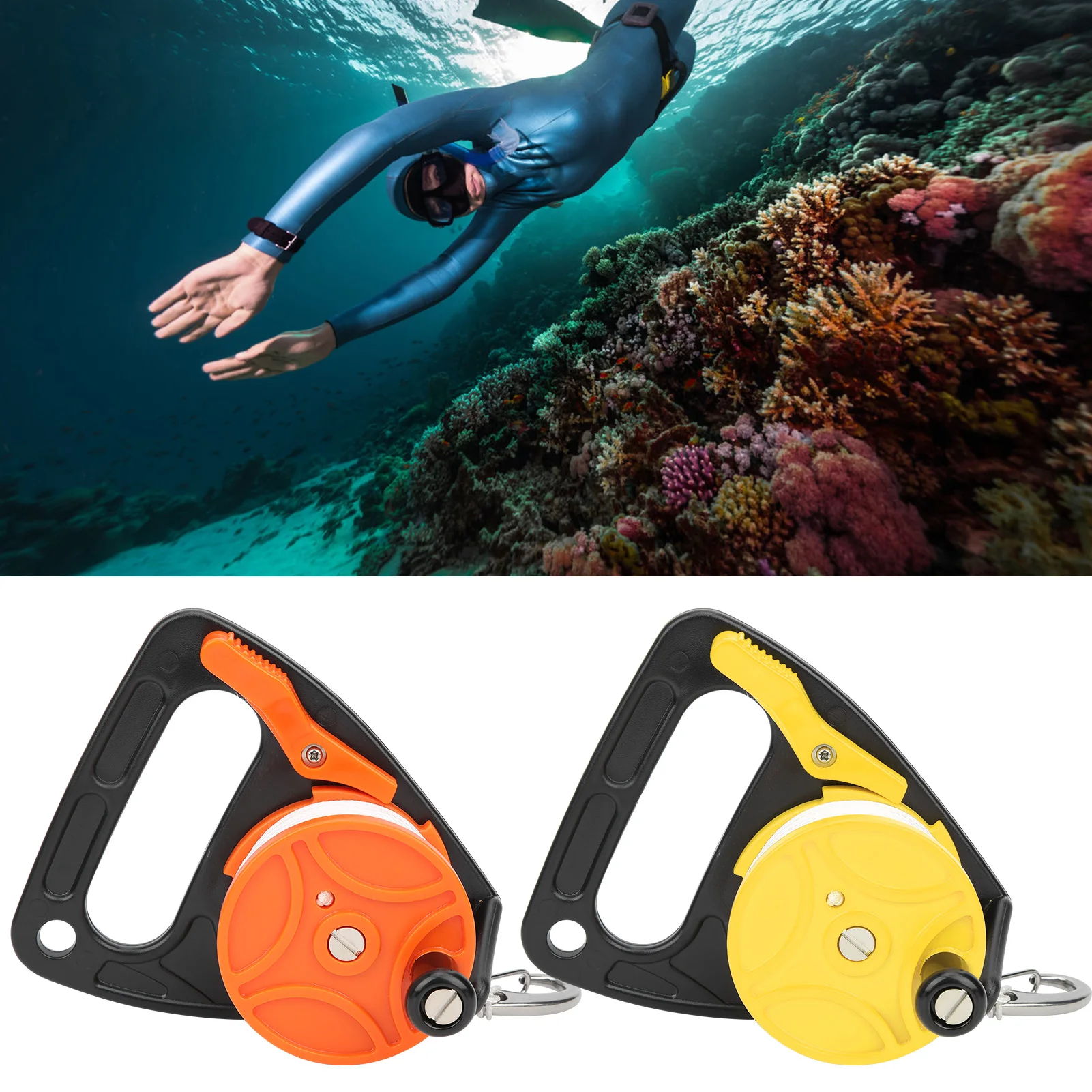 Diving Reel with Handle Diving Line Wheel 150ft Diving Line Reel Diving ...