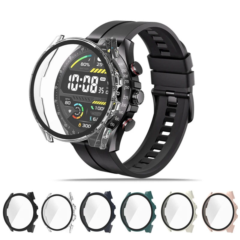 Hard Edge Shell Glass Screen Protector Film Smartwatch Full Frame Case ...