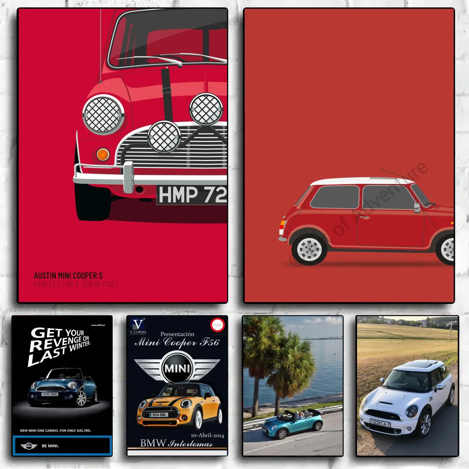 mini-cooper-Poster-Decorative-Painting-Canvas-Poster-Wall-Art-Living ...