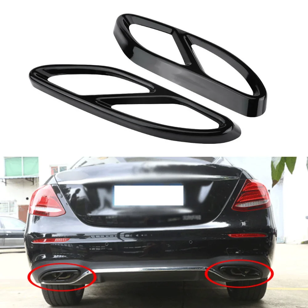 Yubao-Black-Exhaust-Pipe-Cover-for-Mercedes-A-B-GLC-C-E-W205-Coupe-W176 ...