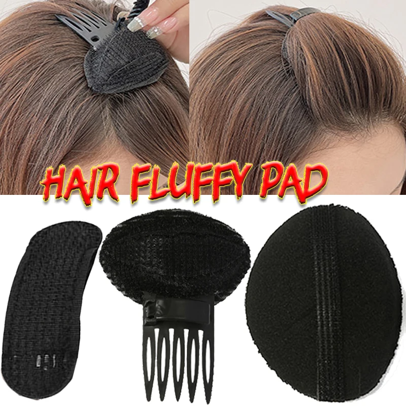 Hair-Fluffy-Invisible-Clip-Puff-Head-Cushion-Sponge-pad-Bun-Bump-It-Up ...