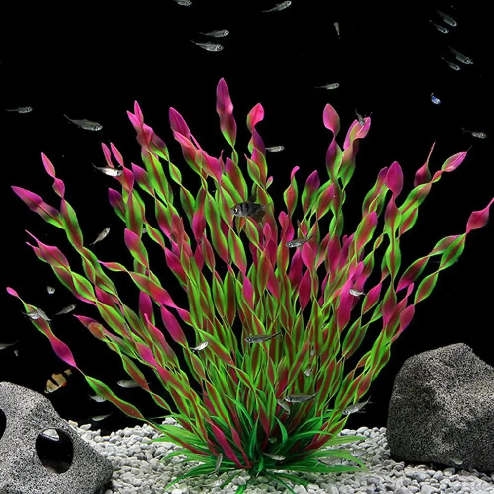 Premium Fake Plant Lightweight Fish Tank Plant Safe Vibrant Color Fish ...