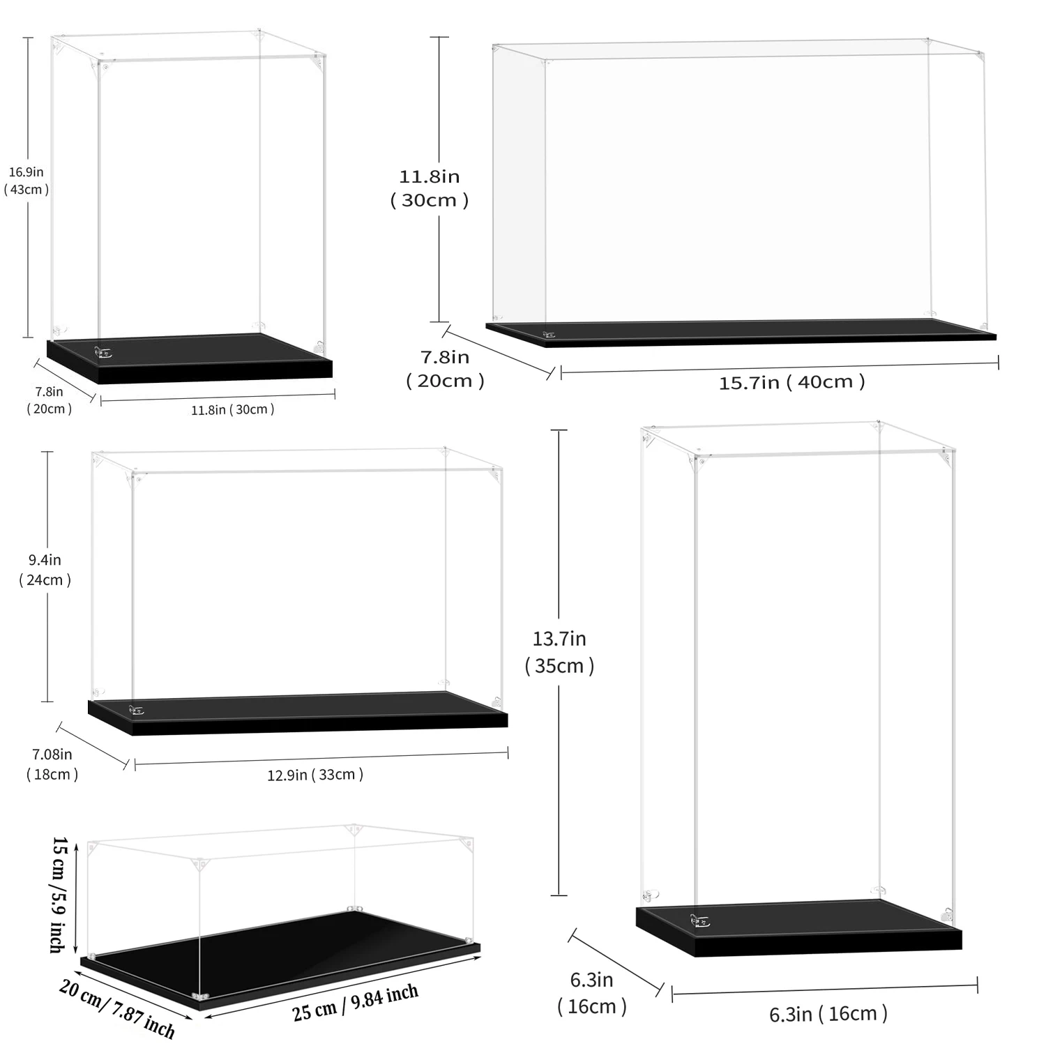 150-Size-Display-Case-for-Collectibles-Assemble-Clear-Acrylic-Box-for ...