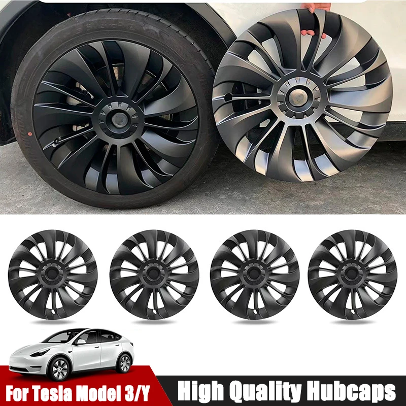 4-PCS-For-Tesla-Model-3-Y-18-19-Inch-Hub-Caps-Performance-Replacement ...