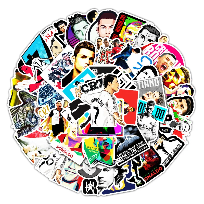 50Pcs-Soccer-Star-Graffiti-Stickers-Classic-Toy-DIY-Luggage-Guitar ...