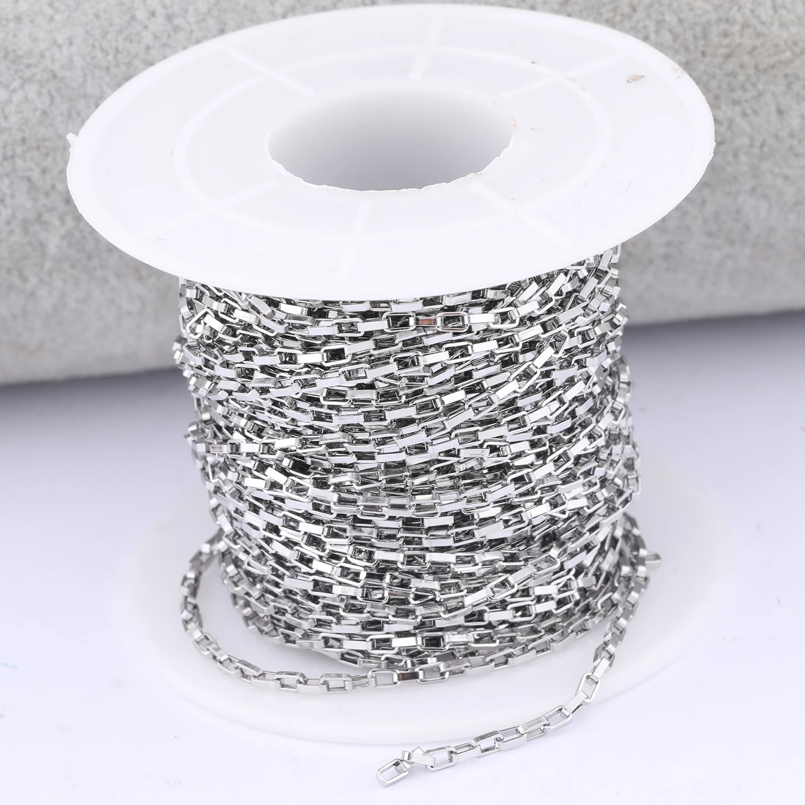 10meters-Roll-Stainless-Steel-Cube-Link-Chain-For-Jewelry-Making-Diy ...