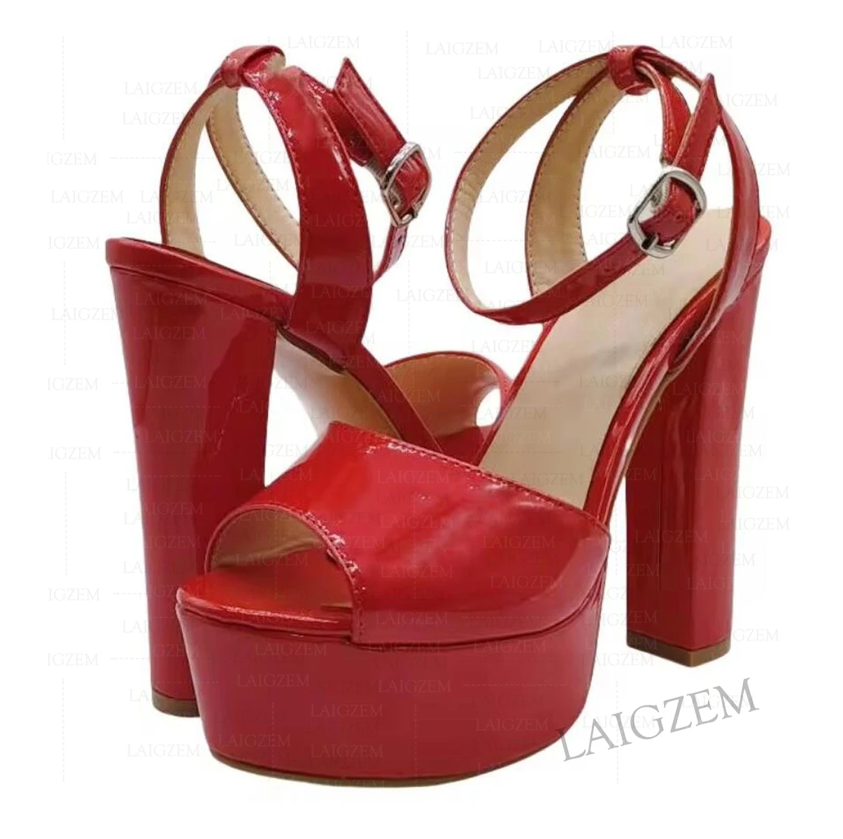 ZHIMA-Women-Platform-Sandals-Peep-Toe-Thick-High-Heels-Sandals-Pumps ...
