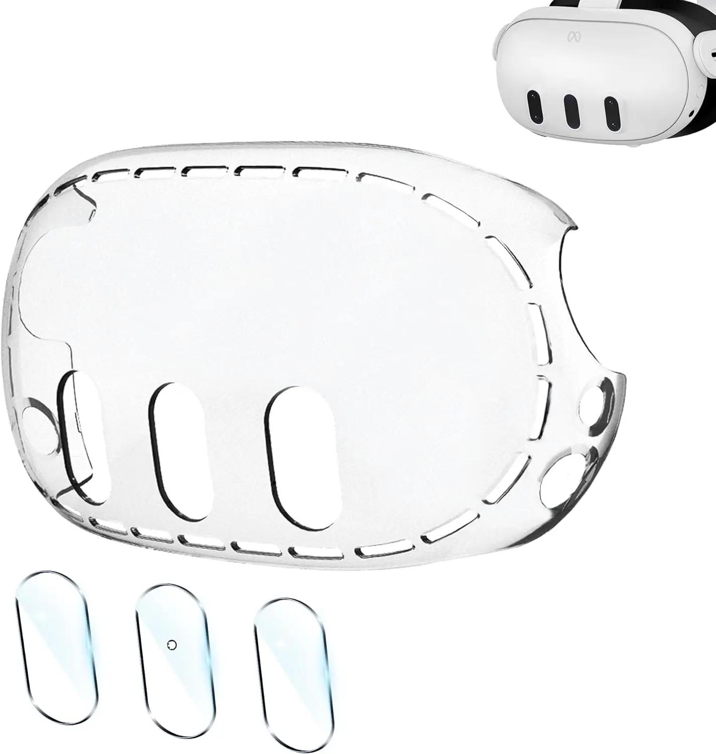 Lens Protector Cover Glass film for Meta Quest 3 Plastic Hard ...