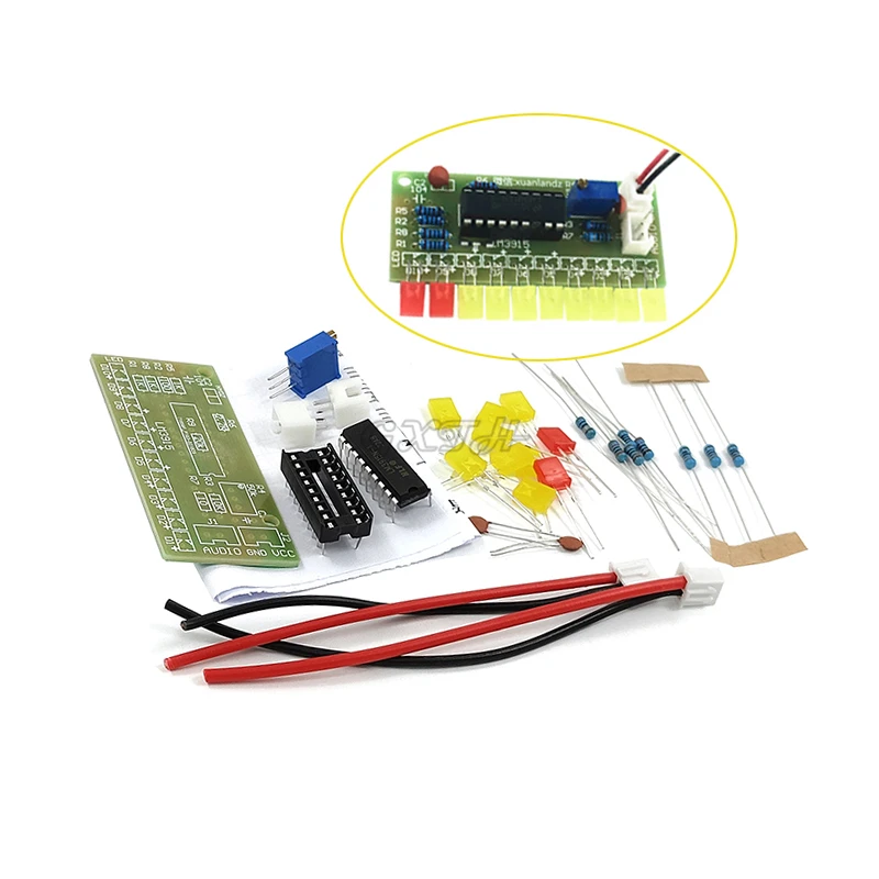 LM3915 10 Audio Level Indicator DIY Kit LED Sound Audio Spectrum Analyzer| | - AliExpress