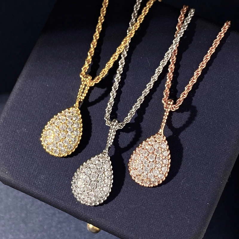Collier classique en forme de goutte d'eau pour femmes, marque de luxe ...