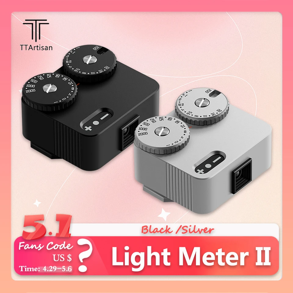 TTArtisan-Light-Meter-II-Cold-Shoe-Brass-for-DSLR-Film-Camera-Light ...