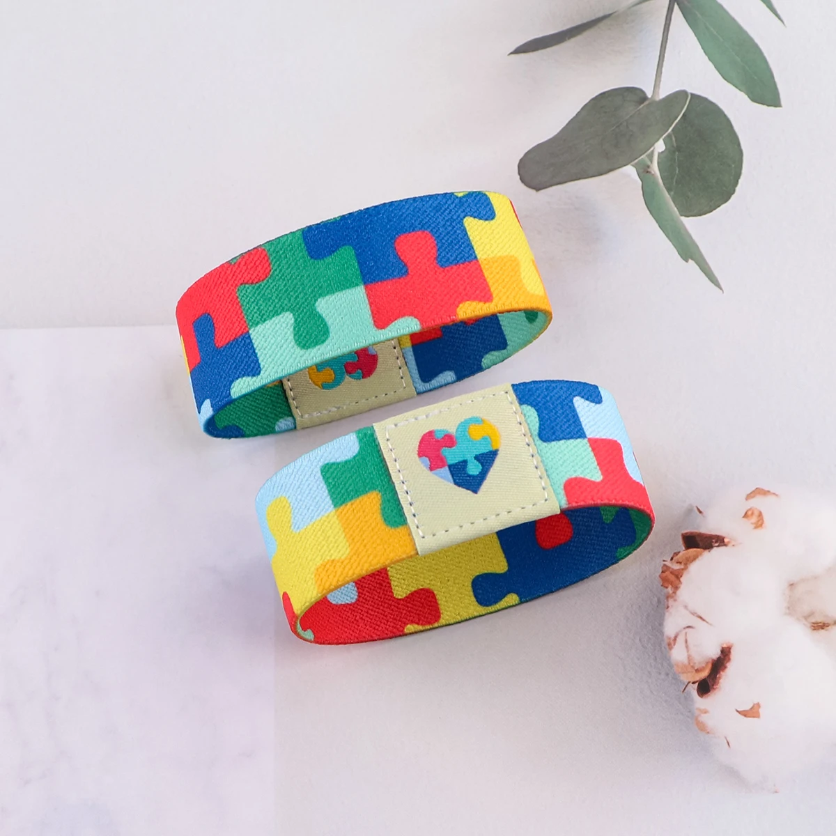 Autism-Awareness-Puzzle-Bracelet-For-Women-Men-Elastic-Sports-Wristband ...