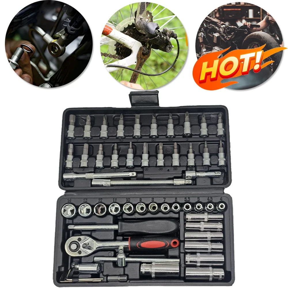 46-53pc-Drive-Socket-Ratchet-Wrench-Set-With-Bit-Socket-Set-Metric-And ...