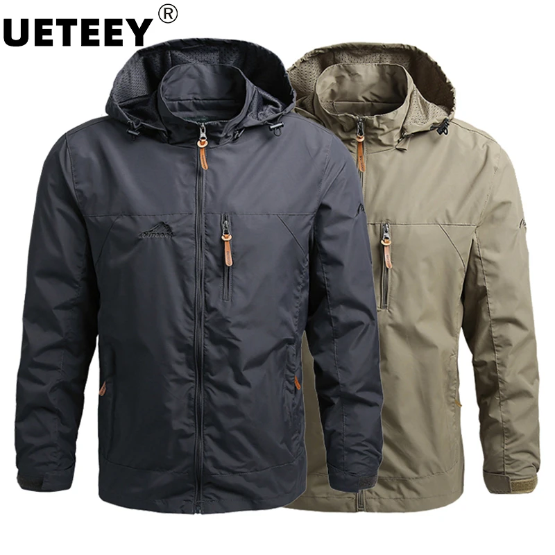 Mens Brand Spring Autumn Casual Waterproof Hiking Jackets Tactical ...