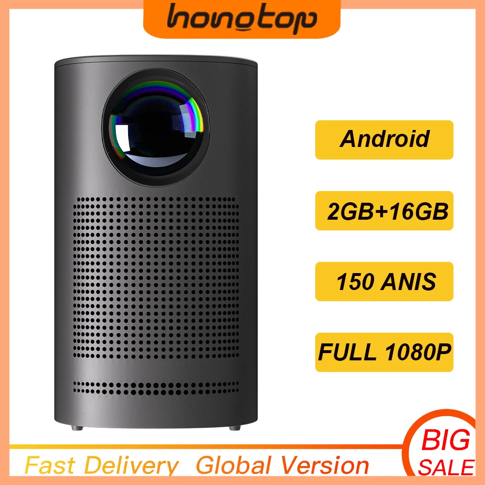 Hongtop android projetor portátil wifi projetor mini inteligente real ...