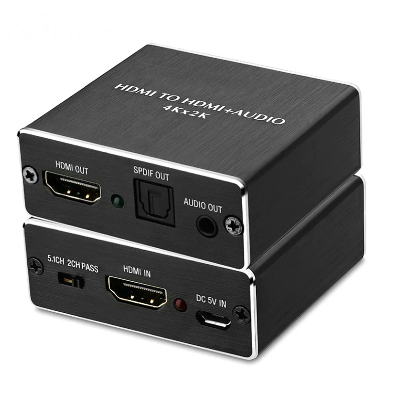 4K 30Hz HDMI Audio Extractor HDMI to Optical TOSLINK SPDIF 3.5mm Audio ...